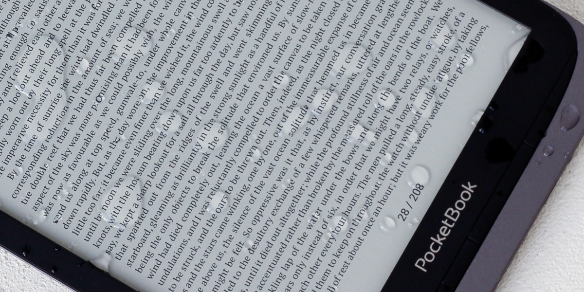 Vodotěsná čtečka elektronických knih se stupněm krytí IPX7 nebo IPX8 ...